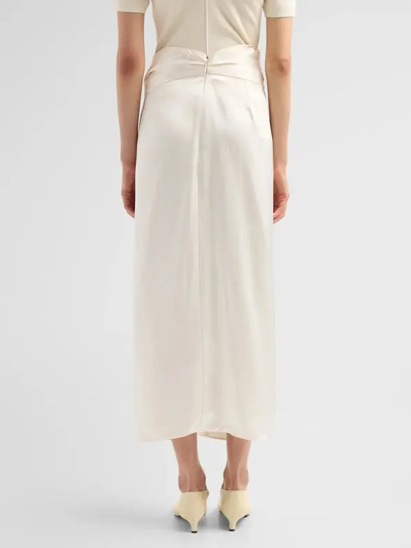 RÓHE Sarong Satin Maxi Skirt