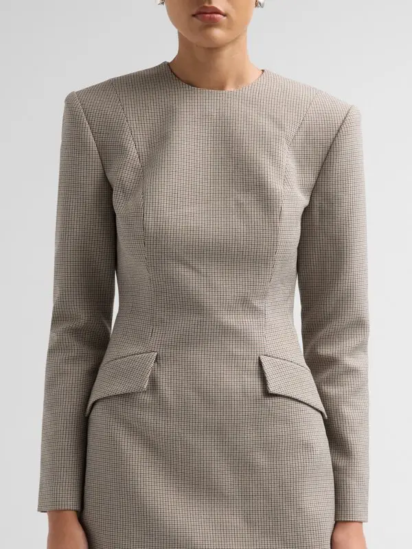Ronny Kobo Brette Houndstooth Minidress