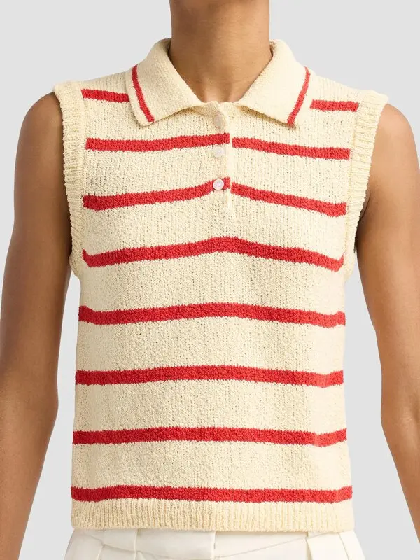 Altuzarra Elmer Linen-blend Stripe Top