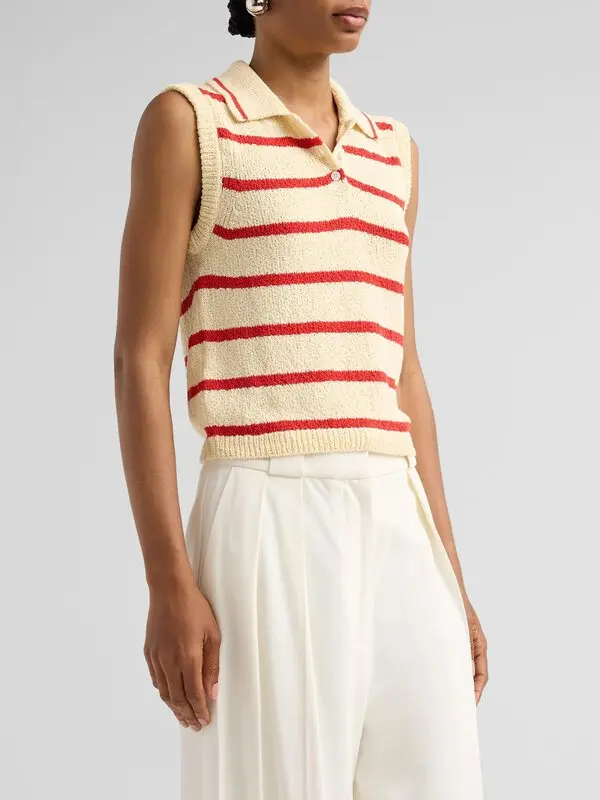 Altuzarra Elmer Linen-blend Stripe Top
