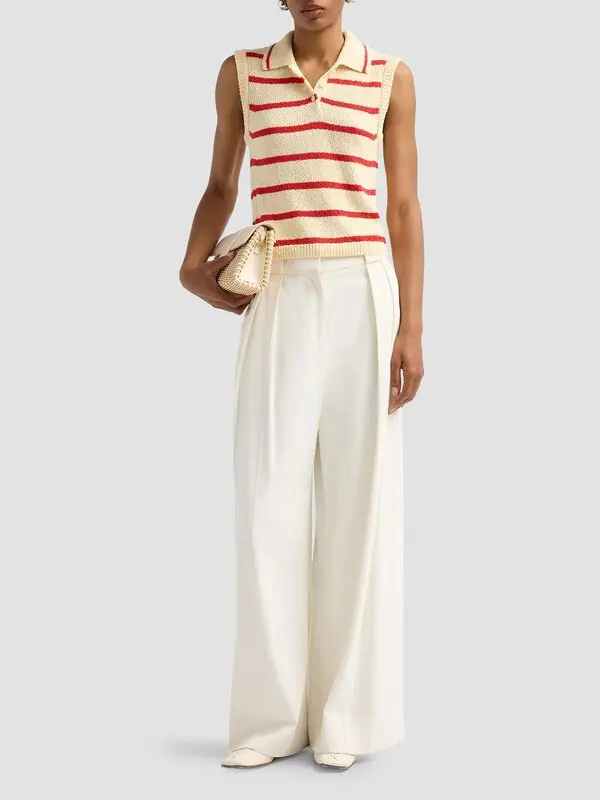 Altuzarra Elmer Linen-blend Stripe Top