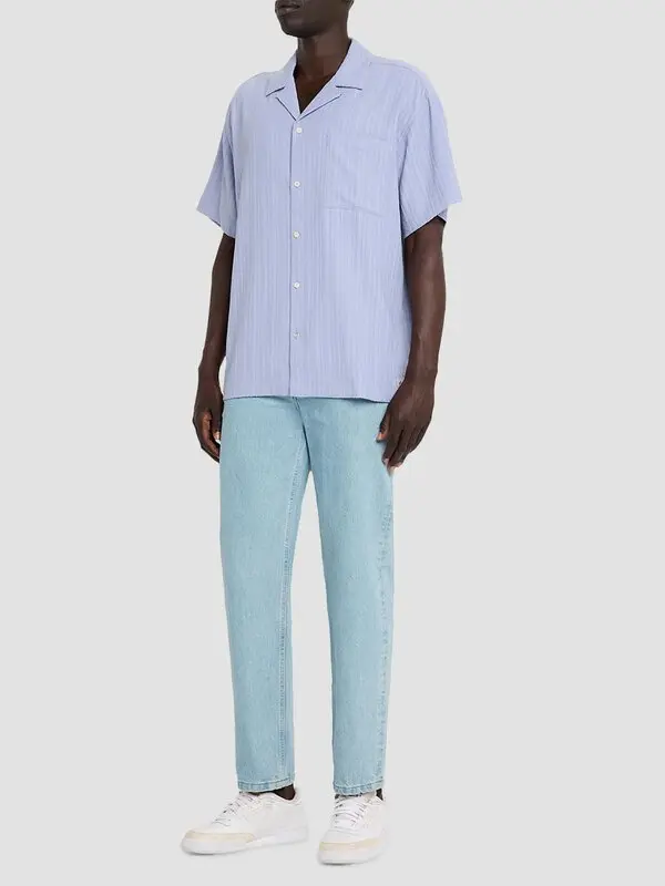 Scotch & Soda Textured Striped Chest-pocket Short-sleeve Shirt
