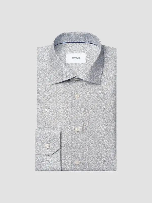 Eton Floral Contemporary-fit Twill Shirt