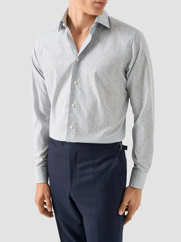 Eton Floral Contemporary-fit Twill Shirt