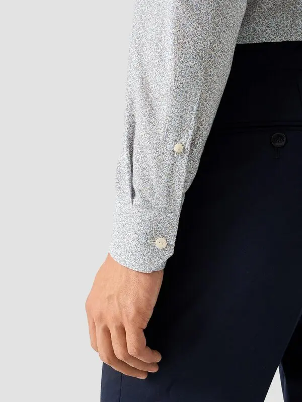 Eton Floral Contemporary-fit Twill Shirt