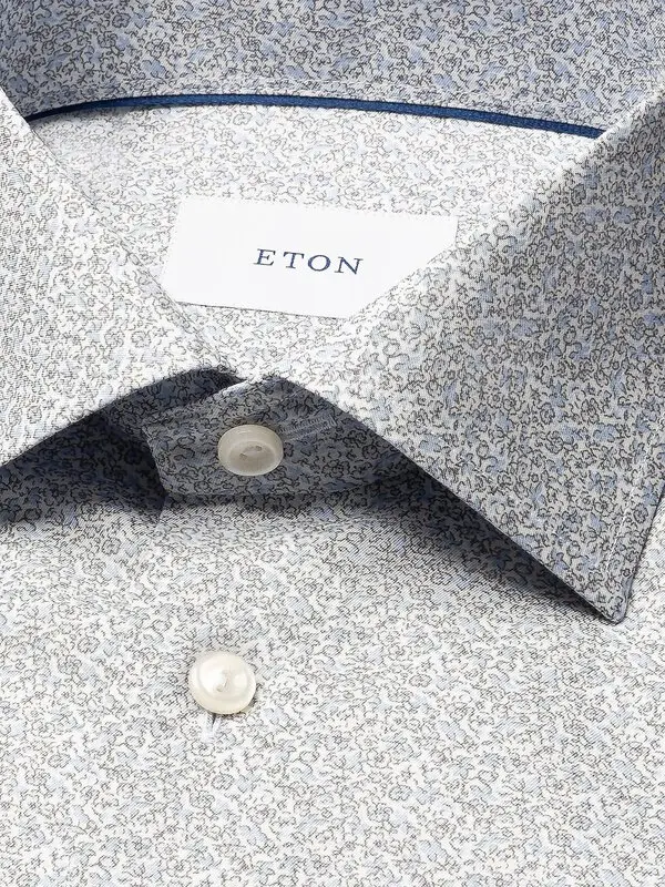 Eton Floral Contemporary-fit Twill Shirt