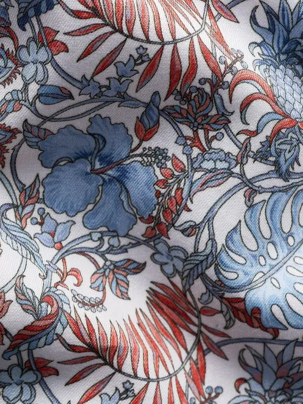 Eton Slim-fit Floral Twill Shirt - Red