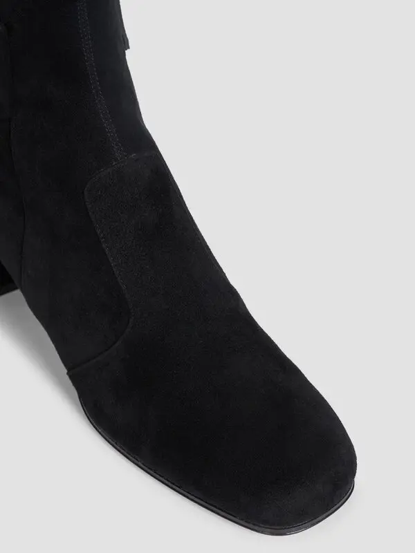 ROGER VIVIER Tres Vivier Polly 45mm Suede Booties - Nero