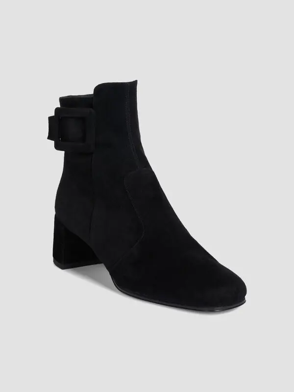 ROGER VIVIER Tres Vivier Polly 45mm Suede Booties - Nero