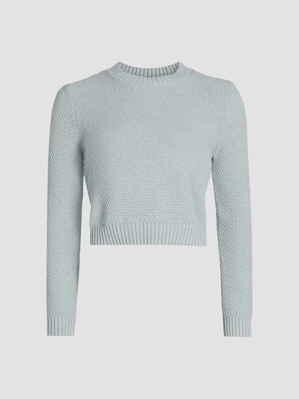 Altuzarra Pogo Cotton-blend Crop Sweater - Storm
