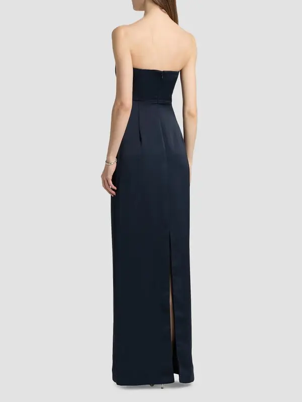 Ramy Brook Raquel Strapless V-neck Column Gown