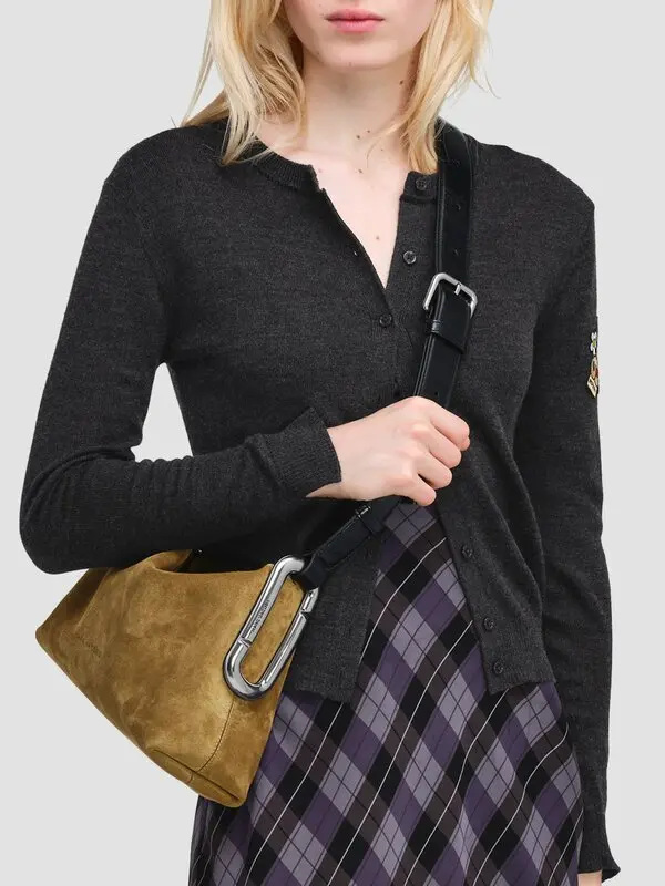 Marc Jacobs Scene Suede Medium Shoulder Bag - Hazelnut