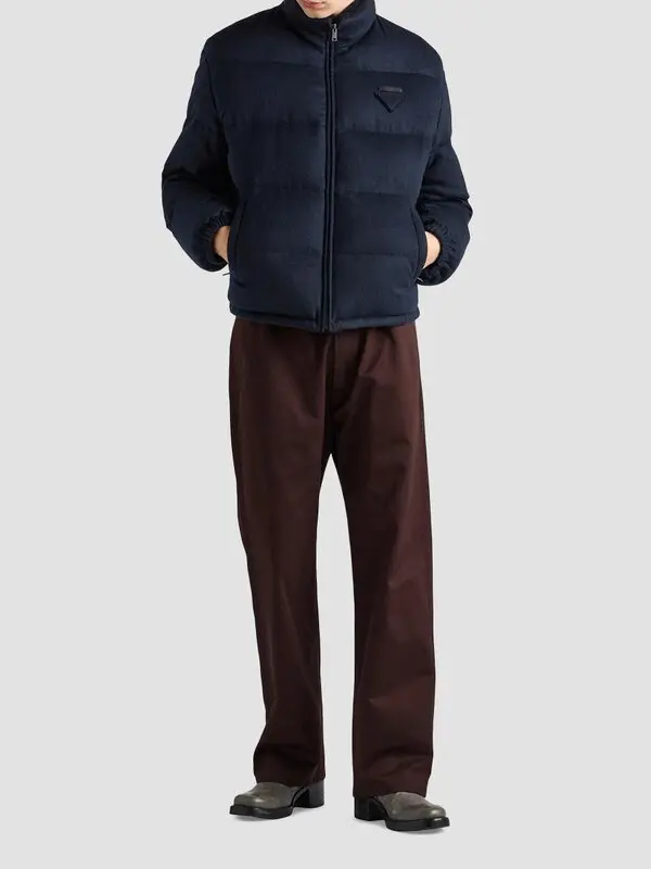 Prada Weight Cashmere Down Jacket - Blue