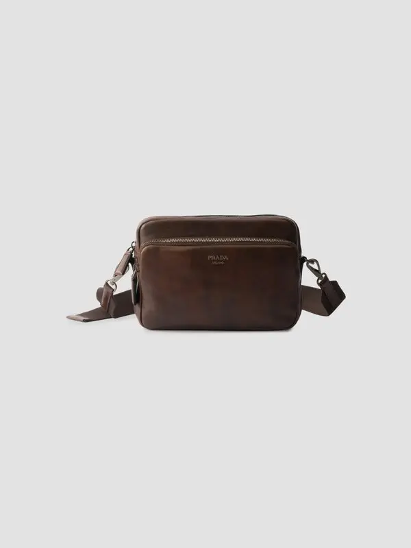 Prada Leather Shoulder Bag - Brown