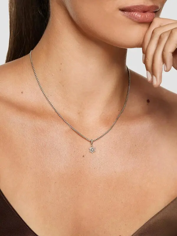 David Yurman Petite Star Of David Amulet In Sterling Silver With 7.7mm