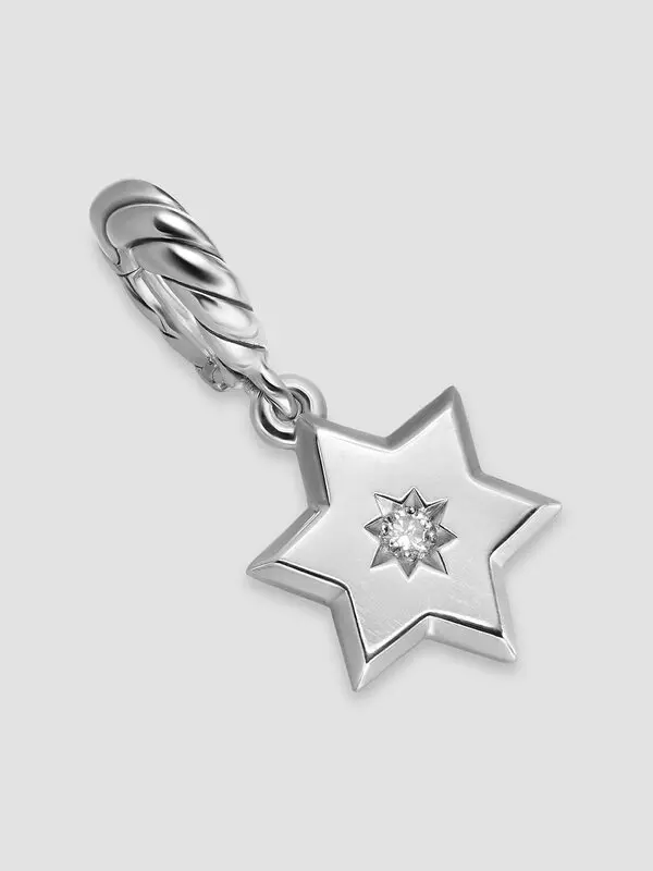 David Yurman Petite Star Of David Amulet In Sterling Silver With 7.7mm