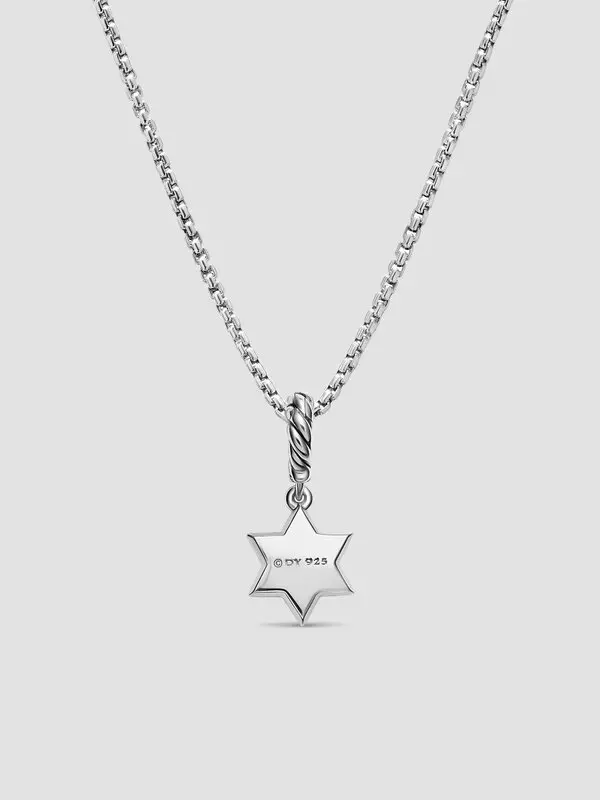 David Yurman Petite Star Of David Amulet In Sterling Silver With 7.7mm