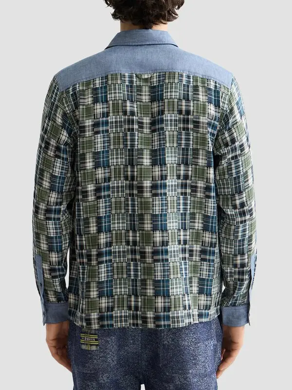 Scotch & Soda Patchwork Flannel Relaxed-fit Button-front Shirt