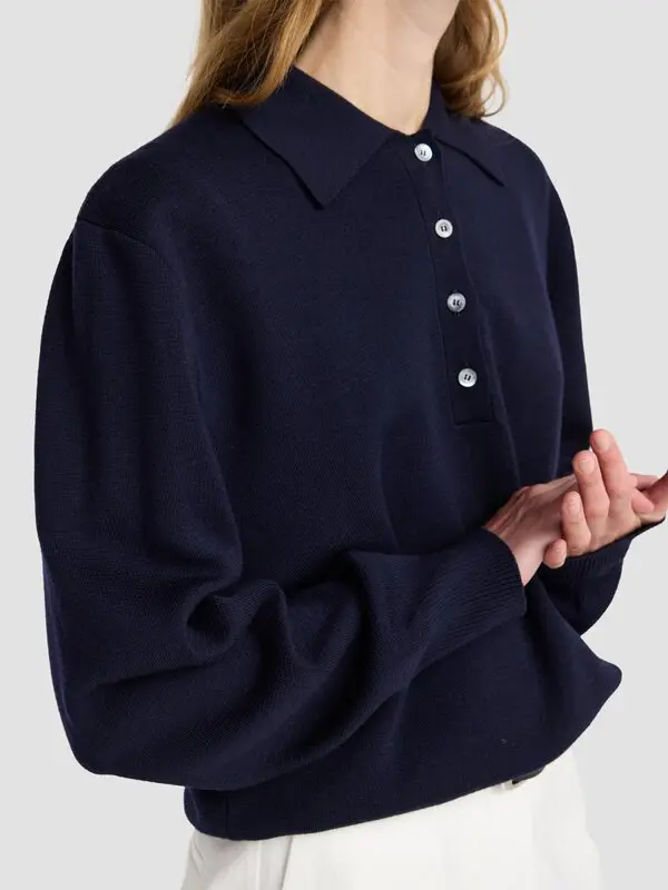 RÓHE Wool-blend Polo Sweater