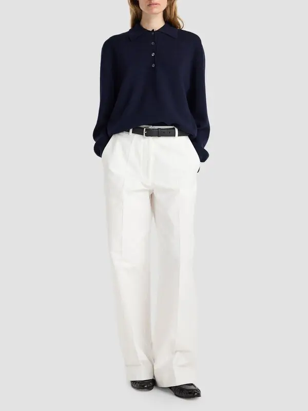 RÓHE Wool-blend Polo Sweater
