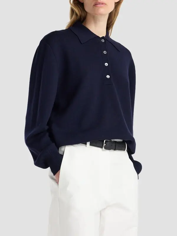RÓHE Wool-blend Polo Sweater