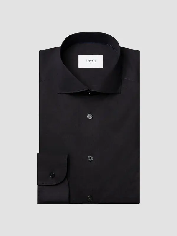 Eton Contemporary-fit Solid Cotton-silk Shirt