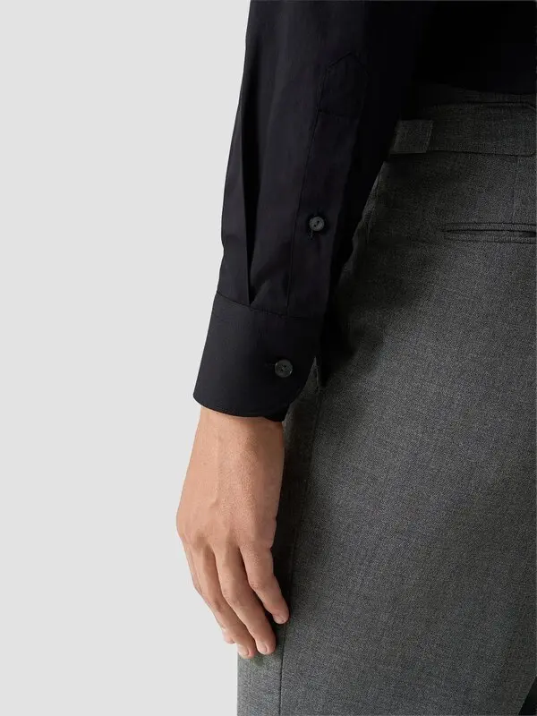 Eton Contemporary-fit Solid Cotton-silk Shirt