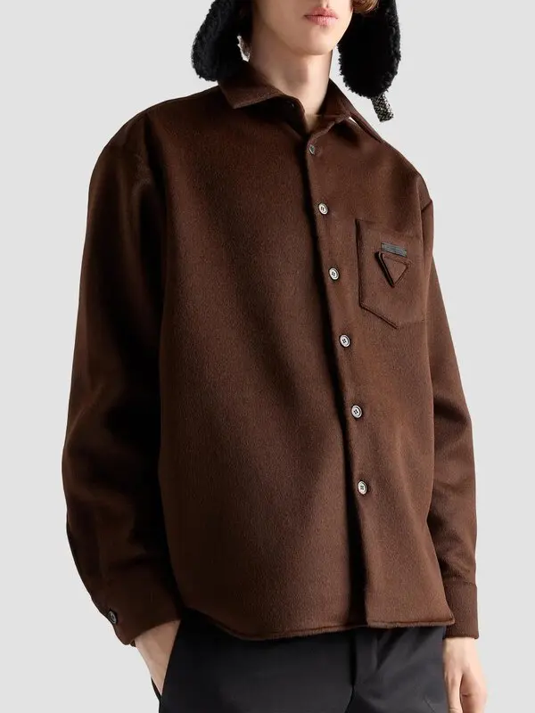 Prada Wool And Cashmere Shirt - Brown