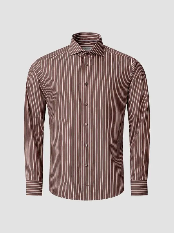 Eton Contemporary-fit Striped Cotton-silk Shirt
