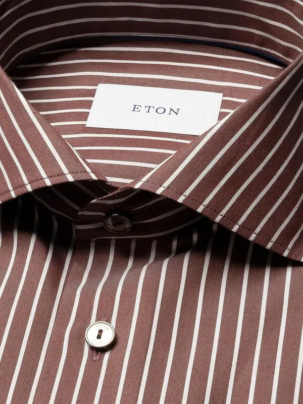 Eton Contemporary-fit Striped Cotton-silk Shirt