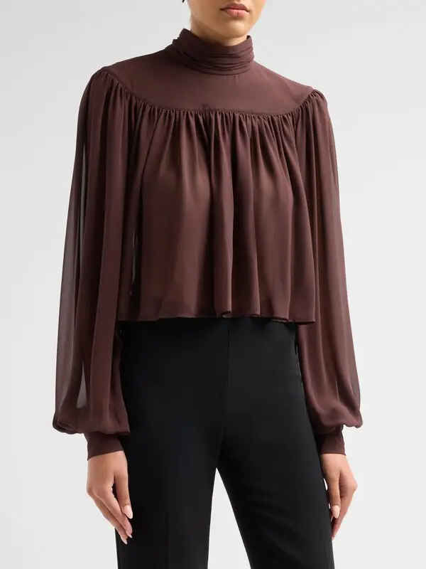Ronny Kobo Aerin Gathered Jersey Top