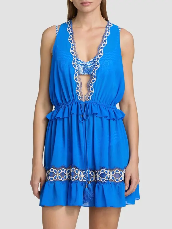 Ramy Brook Gwendolyn Embroidered Cover-up Minidress