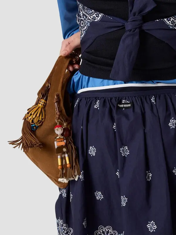 Miu Miu Printed Slubbed Poplin Skirt