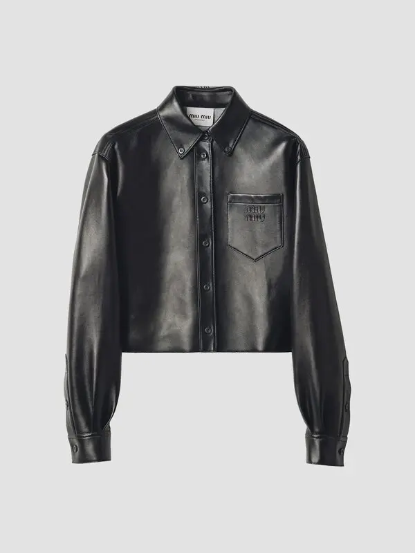 Miu Miu Plongé Nappa Leather Shirt
