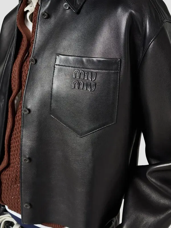 Miu Miu Plongé Nappa Leather Shirt