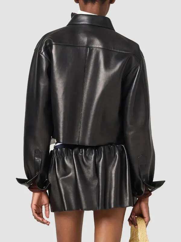 Miu Miu Plongé Nappa Leather Shirt