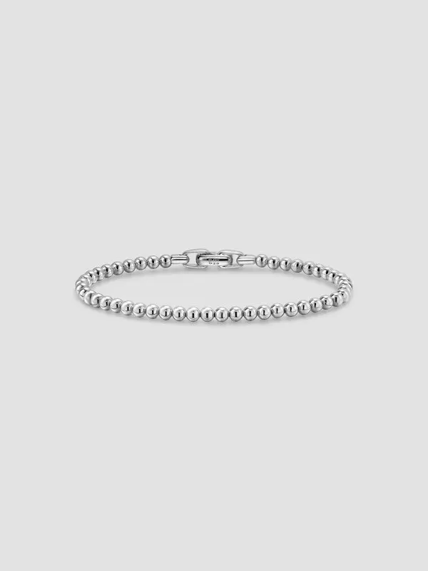 David Yurman Spiritual Beads Metal Bead Bracelet In Sterling 4mm - Silver