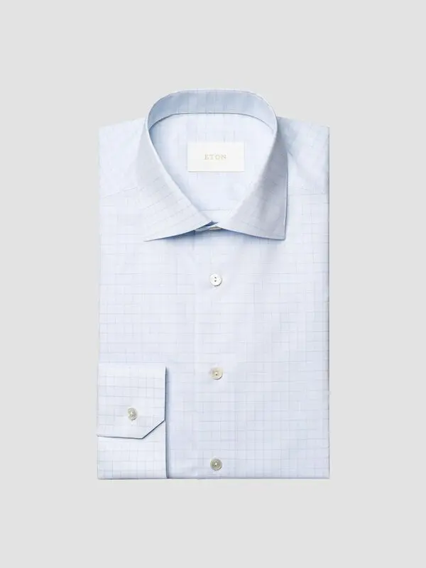 Eton Elevated Check Contemporary-fit Cotton Shirt