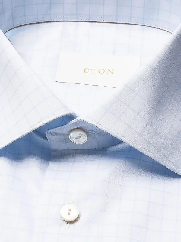 Eton Elevated Check Contemporary-fit Cotton Shirt