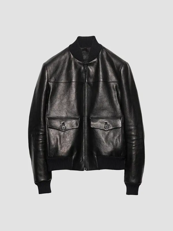 Prada Leather Bomber Jacket