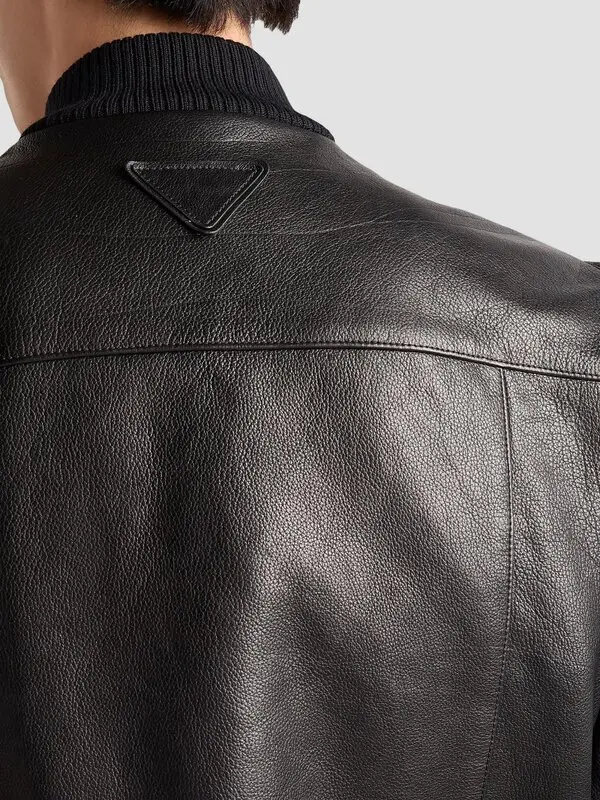 Prada Leather Bomber Jacket
