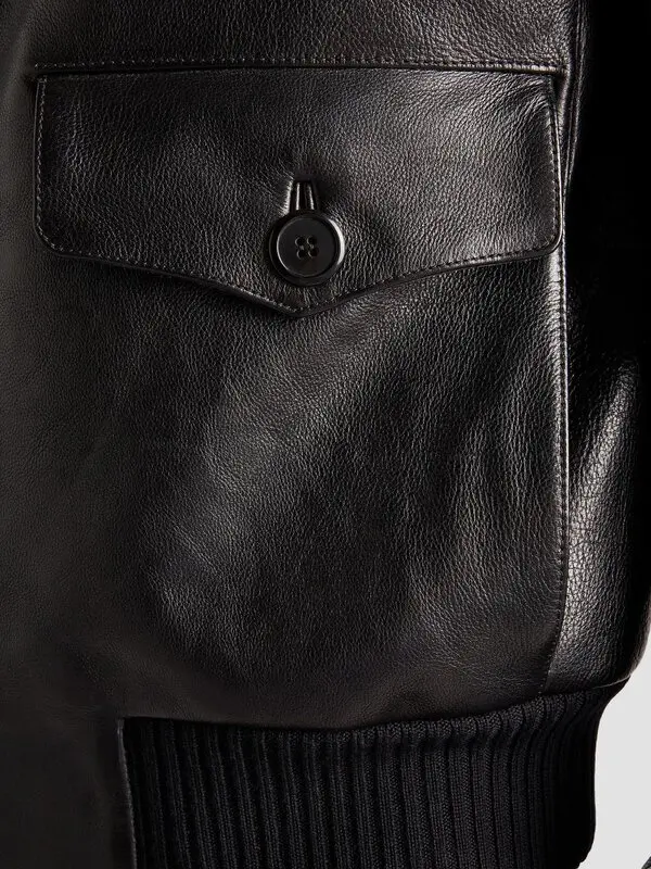 Prada Leather Bomber Jacket