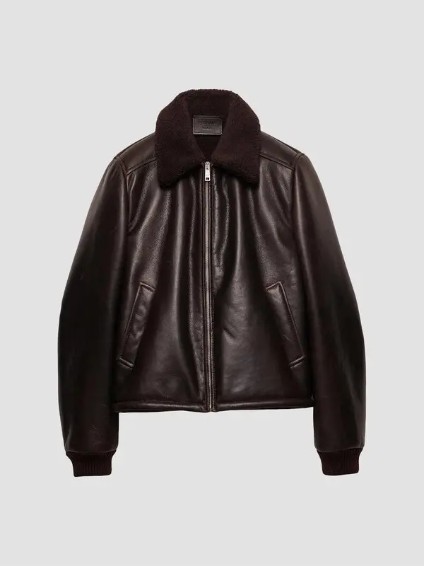 Prada Leather And Shearling Jacket