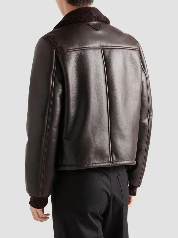 Prada Leather And Shearling Jacket