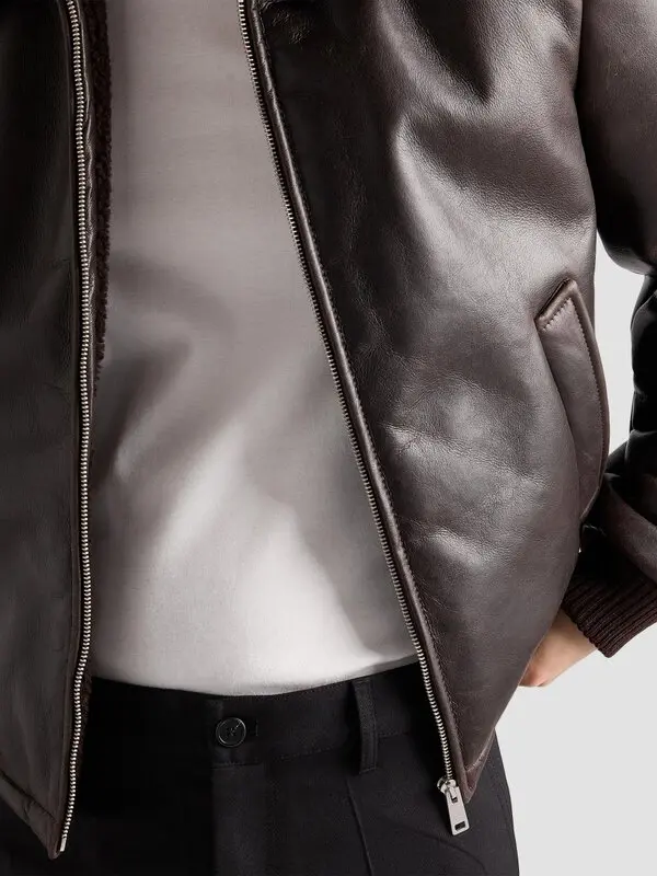Prada Leather And Shearling Jacket