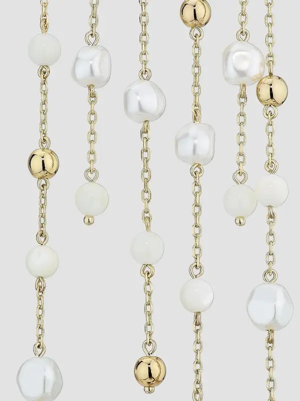 Ramy Brook Nira Goldtone, Glass Bead & Imitation Pearl Drop Earrings