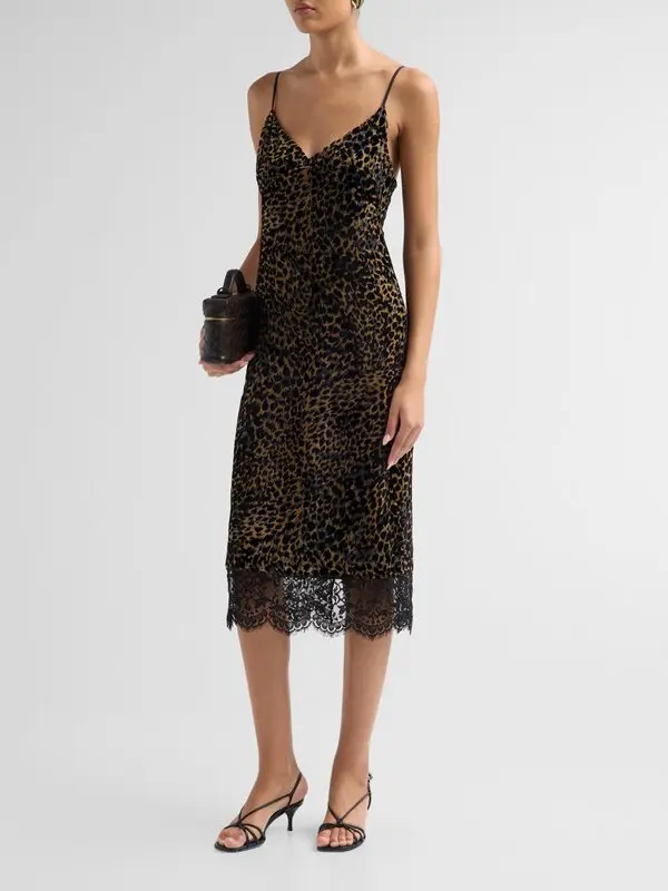Ronny Kobo Jourdin -print A-line Midi Dress