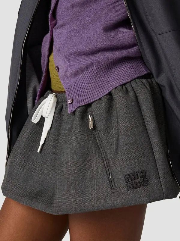 Miu Miu Prince Of Wales Miniskirt