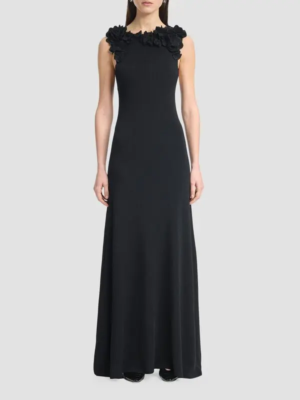 Altuzarra Woolfe Floral Appliqué Column Gown