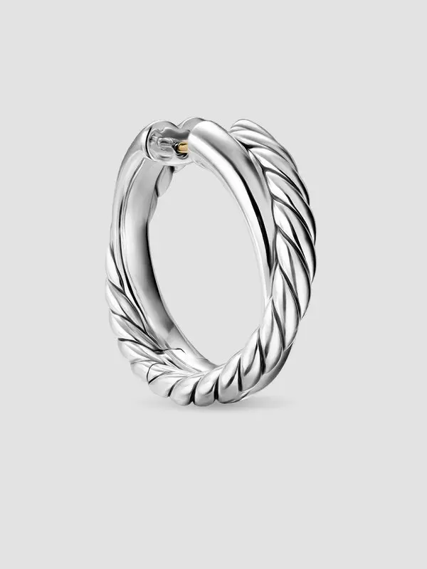 David Yurman Crossover Hoop Earrings In Sterling 22.3mm